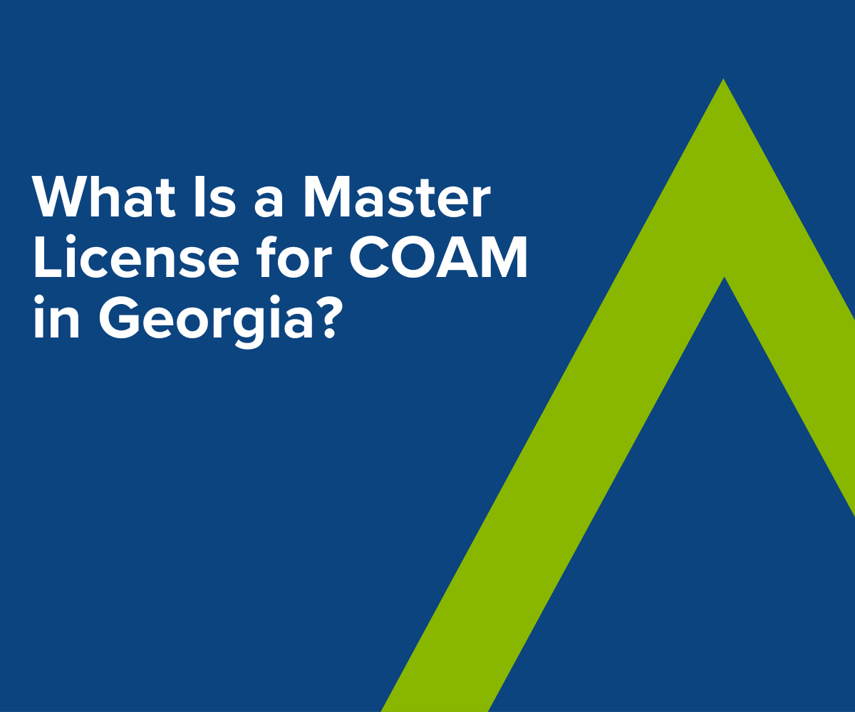 What Is a Master License for COAM in Georgia? | INAMAX